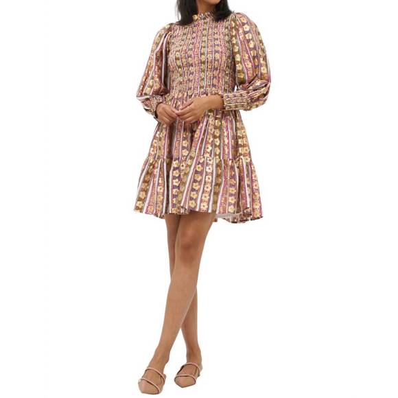 Oliphant | Dresses | New Oliphant Smocked Flirty 34 Sleeve Mini Dress ...